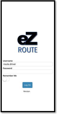Logging Into EZ-Route's Mobile Application